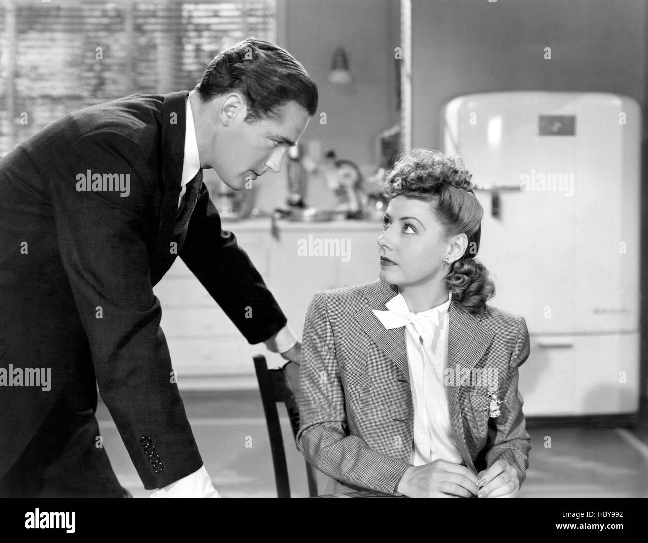LADY IN A JAM, from left: Patric Knowles, Irene Dunne, 1942 Stock Photo ...
