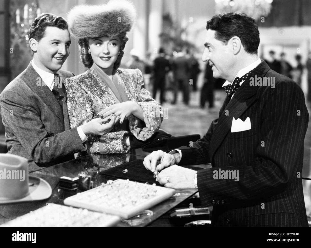 LADIES' MAN, from left, Eddie Bracken, Virginia Field, Ben Erway, 1947 ...
