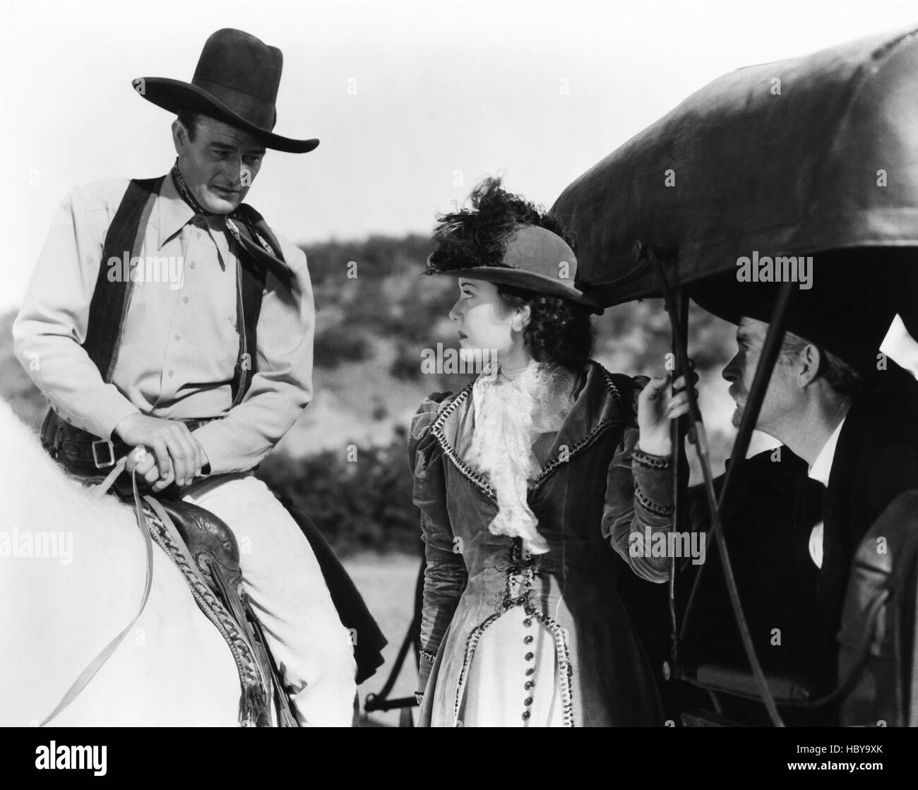 THE LAWLESS NINETIES, from left, John Wayne, Ann Rutherford, 1936 Stock ...