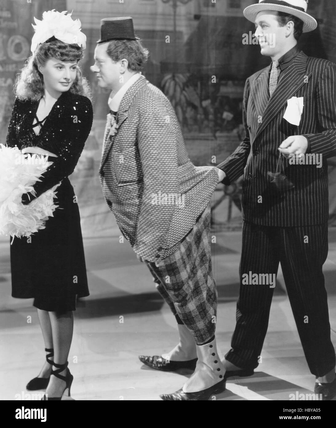 LADY OF BURLESQUE, from left: Barbara Stanwyck, Michael O'Shea, Frank ...