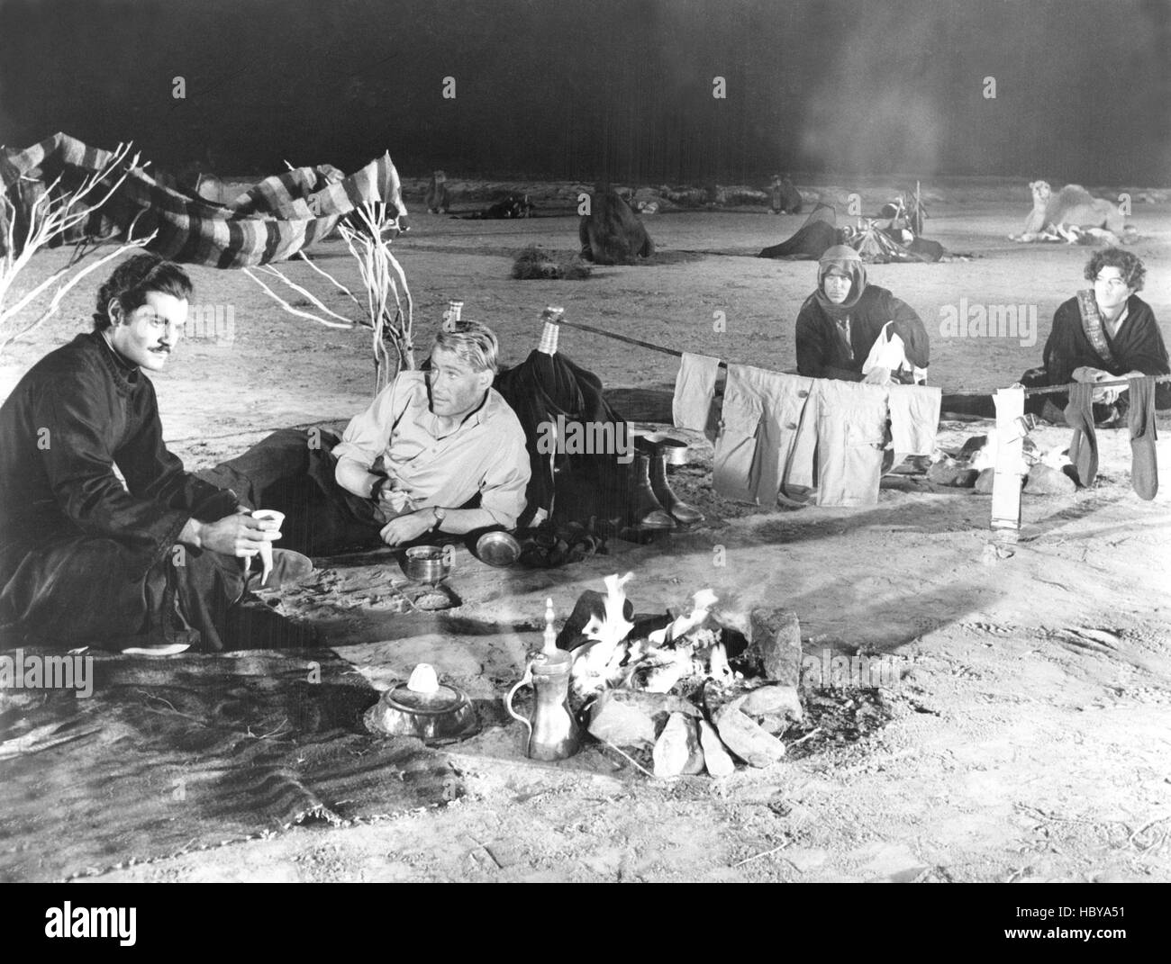 LAWRENCE OF ARABIA, Omar Sharif, Peter O'Toole, Michel Ray, John Dimech ...