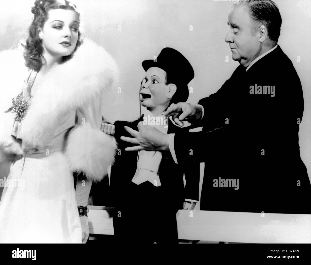 LETTER OF INTRODUCTION, from left, Ann Sheridan, Charlie McCarthy, Ernest Cossart, 1938 Stock ...