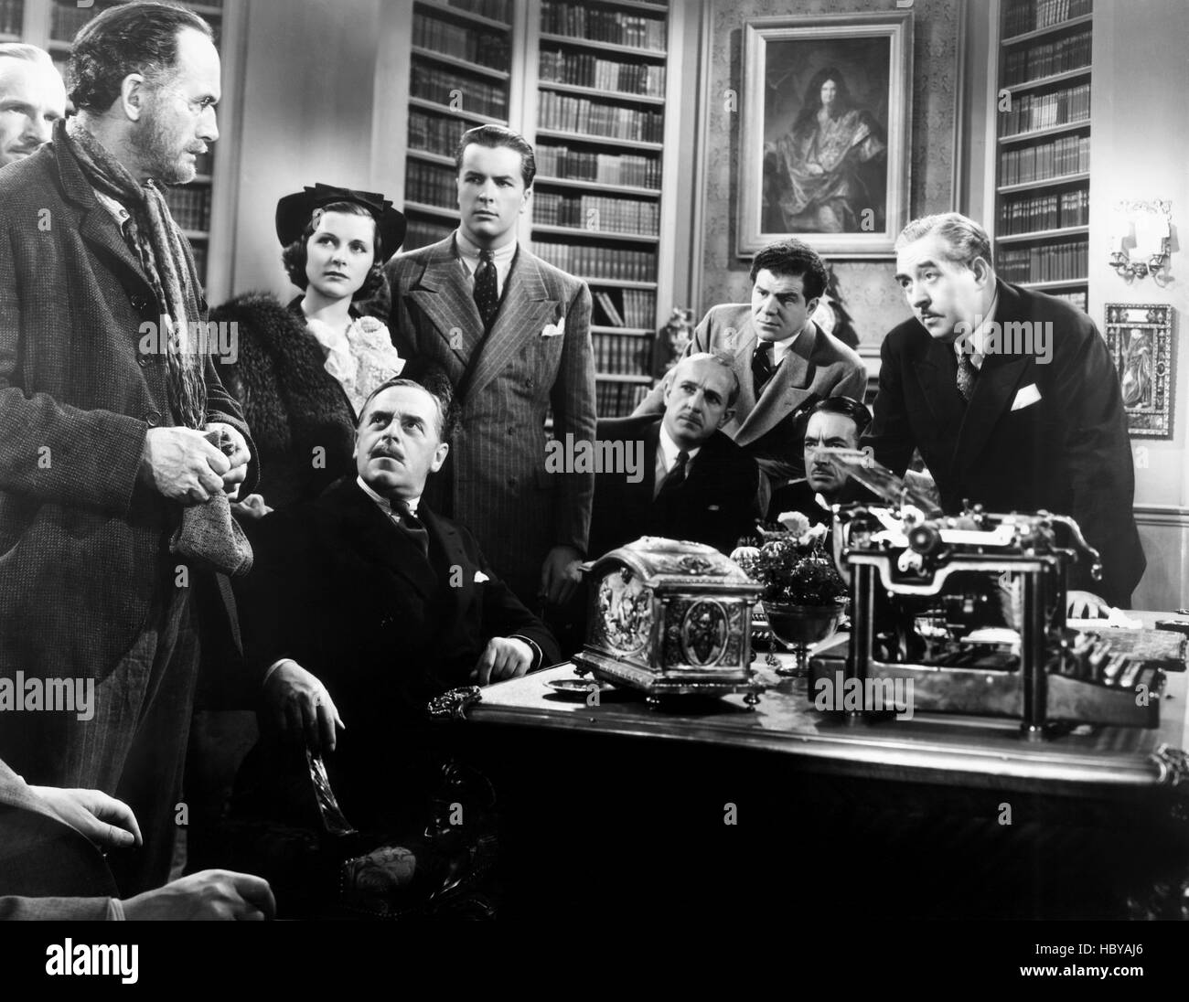THE LEAGUE OF FRIGHTENED MEN, cast includes, from left, Ian Wolfe ...