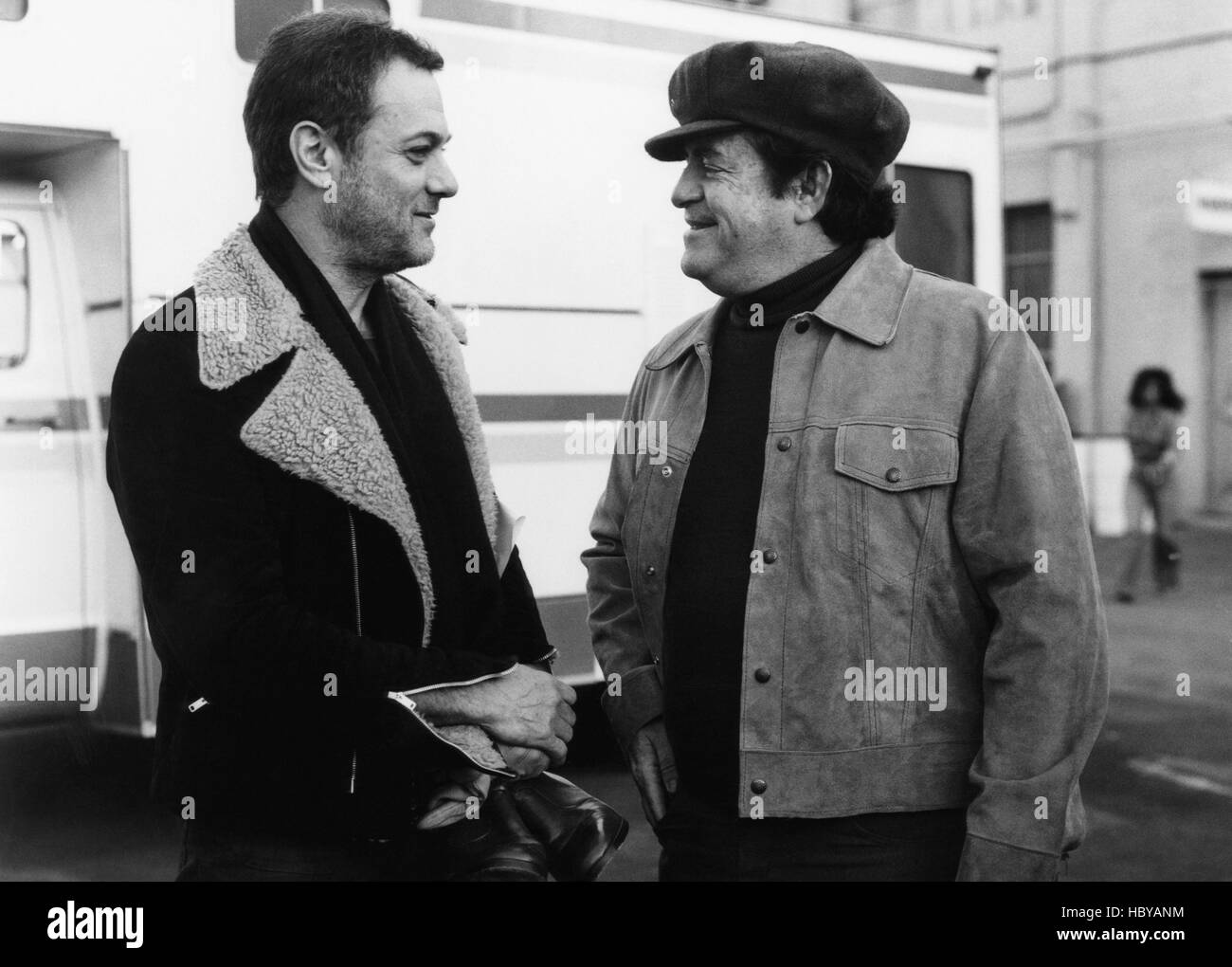 LEPKE, Tony Curtis, producer, director Menahem Golan, on-set, 1975 ...