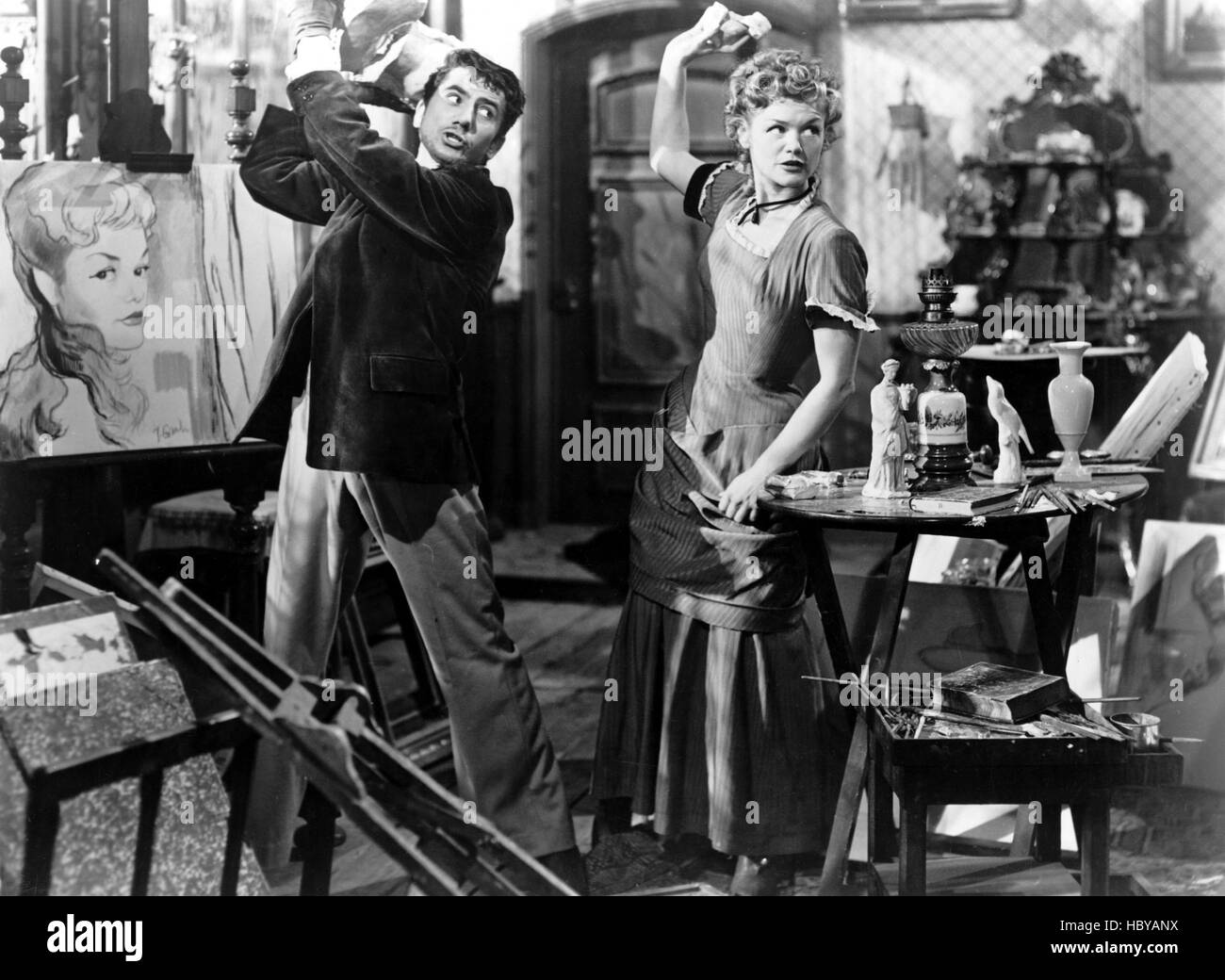 LE PLAISIR, Daniel Gelin, Simone Simon, 1952 Stock Photo - Alamy