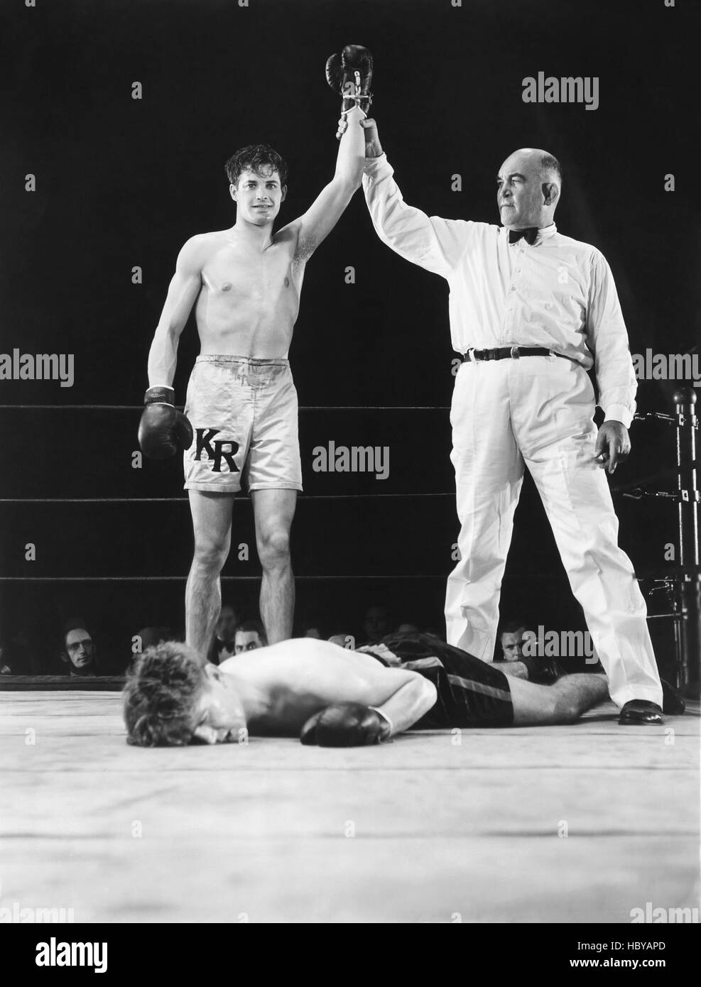 THE LEATHER PUSHERS, from left: Kane Richmond, Art Shires (on floor ...