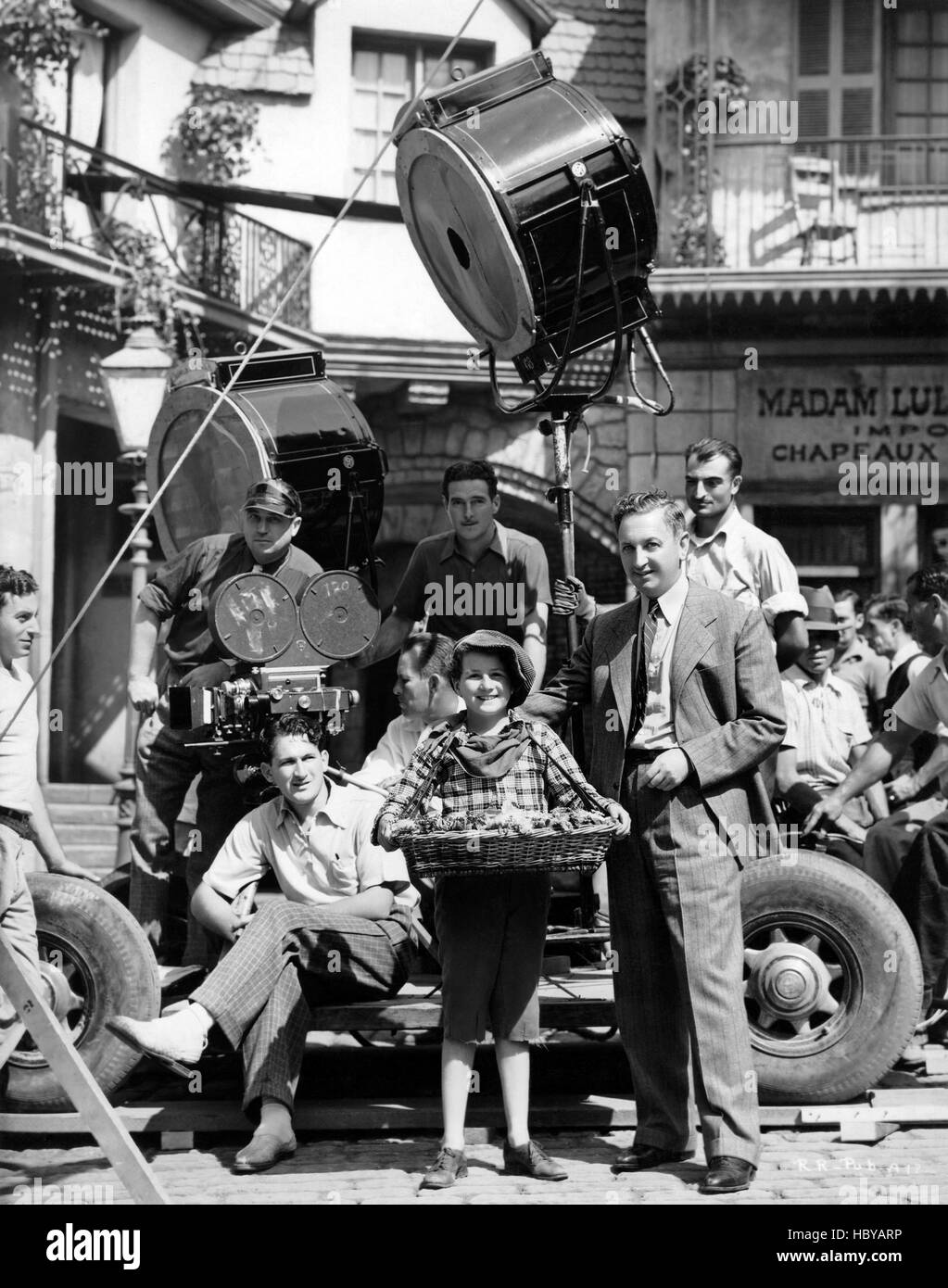 LET'S SING AGAIN, Bobby Breen, producer Sol Lesser, on set, 1936 Stock ...