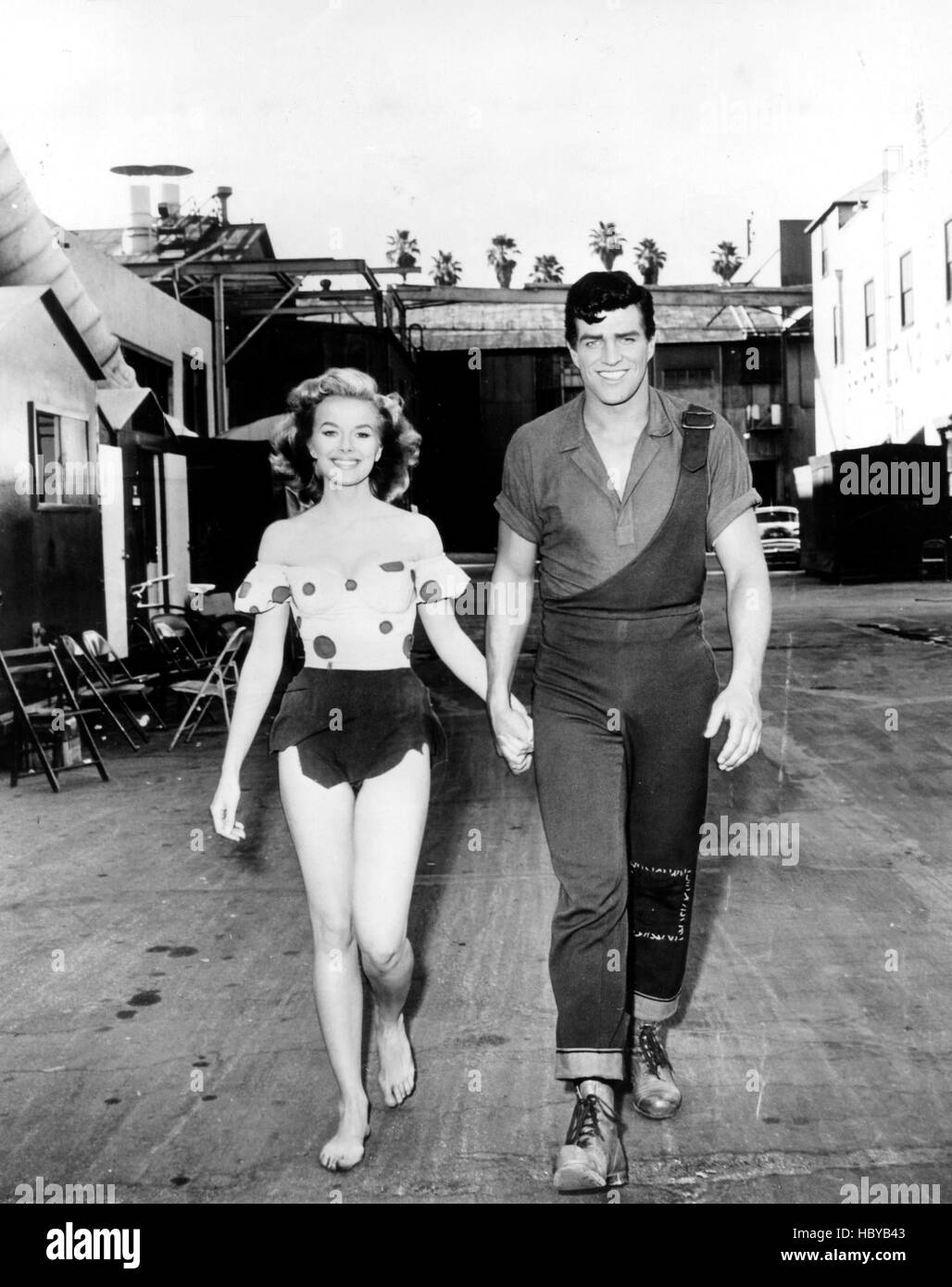 LI'L ABNER, from left, Leslie Parrish, Peter Palmer, strolling on the ...