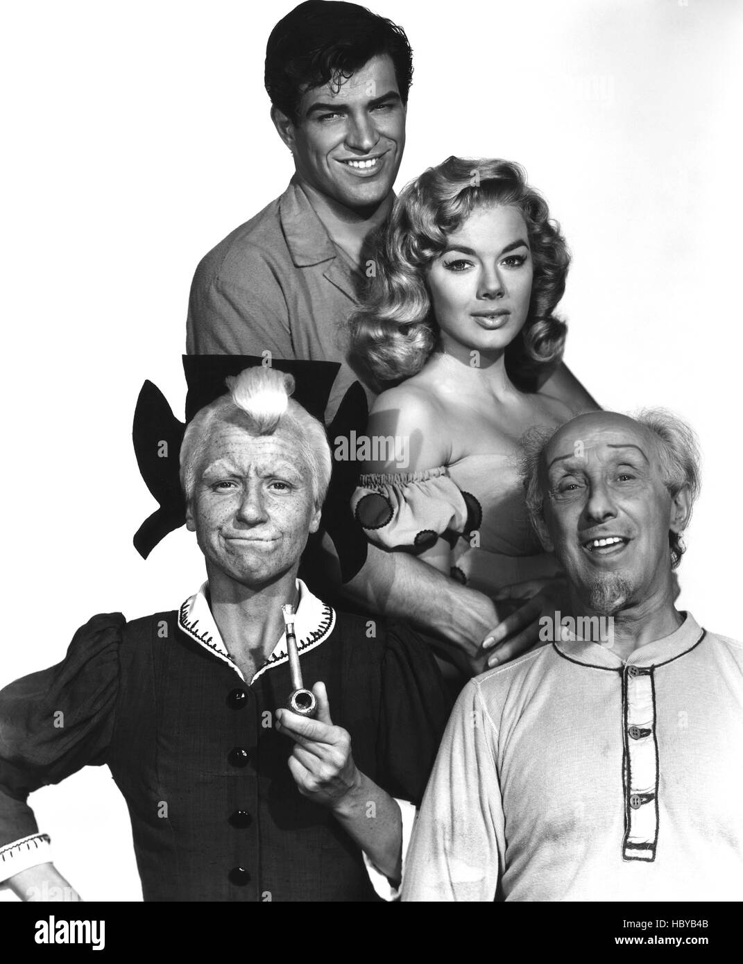 LI'L ABNER, (from top), Peter Palmer, Leslie Parrish, Billie Hayes, Joe ...