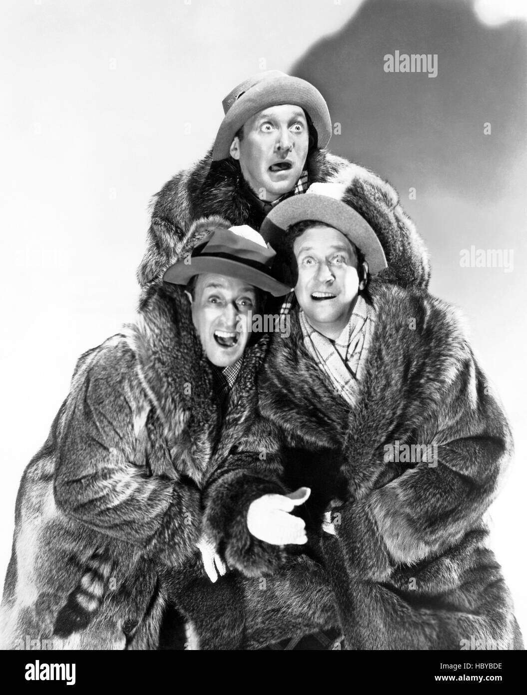 LIFE BEGINS IN COLLEGE, The Ritz Brothers (lower l-r): Al, Harry, Jimmy ...