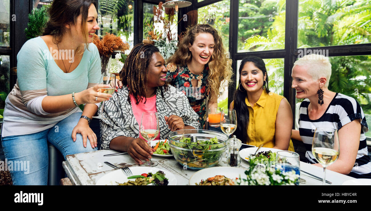 Women Communication Dinner Together Concept Stock Photo - Alamy