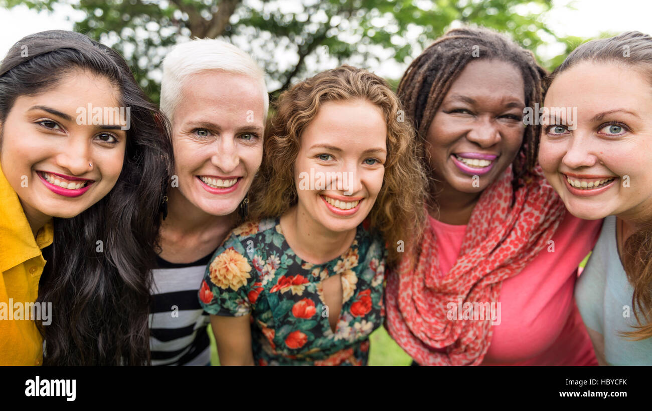 Group of Women Socialize Teamwork Happiness Concept Stock Photo - Alamy