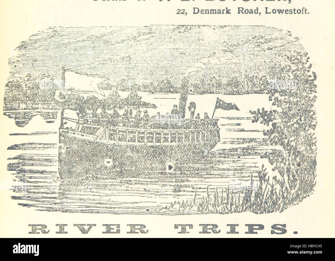 Illustration depicting Lowestoft and the Norfolk and Suffolk Broads ...