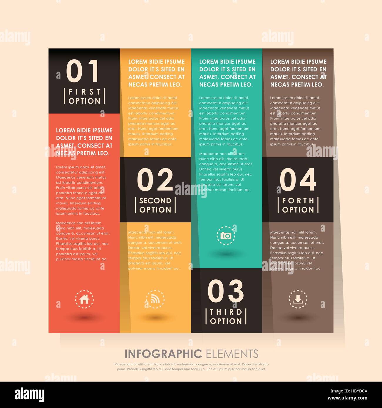 vector abstract flat design infographic elements Stock Vector Image ...