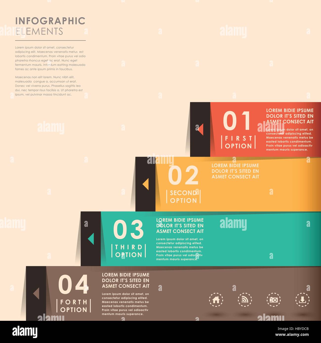 vector abstract flat design infographic elements Stock Vector Image ...