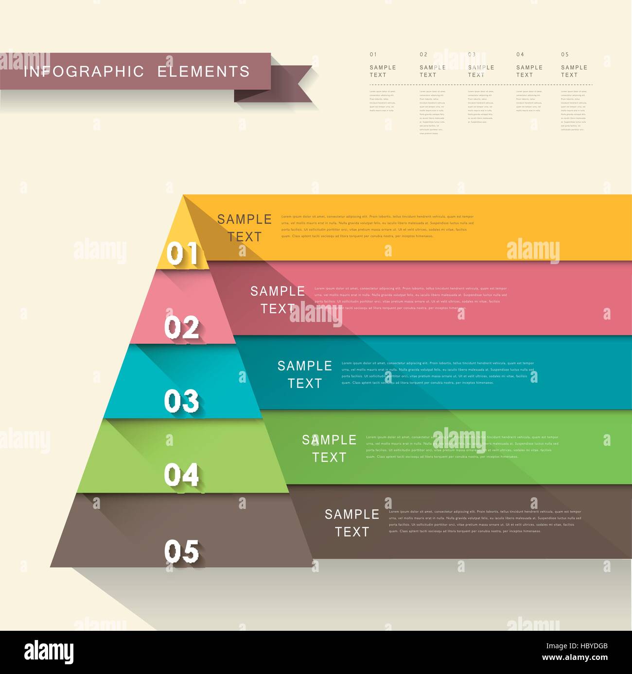 vector abstract flat design pyramid infographic elements Stock Vector ...