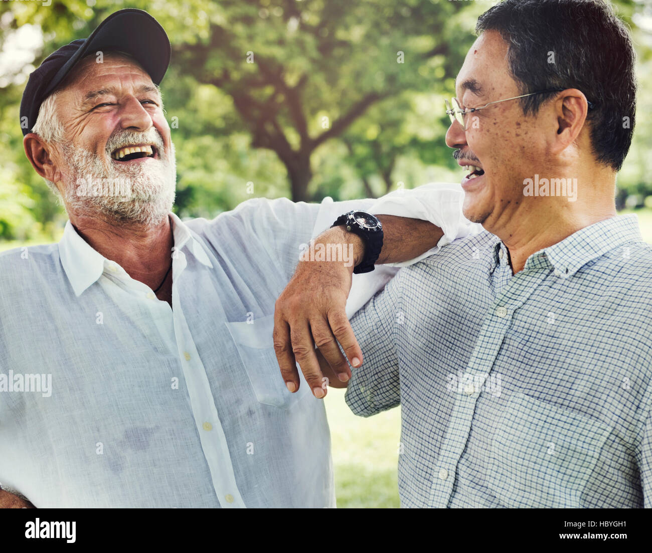 Group of Senior Retirement Friends Happiness Concept Stock Photo - Alamy