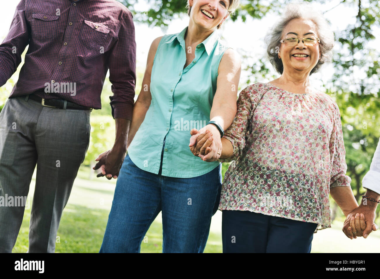 Group of Senior Retirement Friends Happiness Concept Stock Photo - Alamy