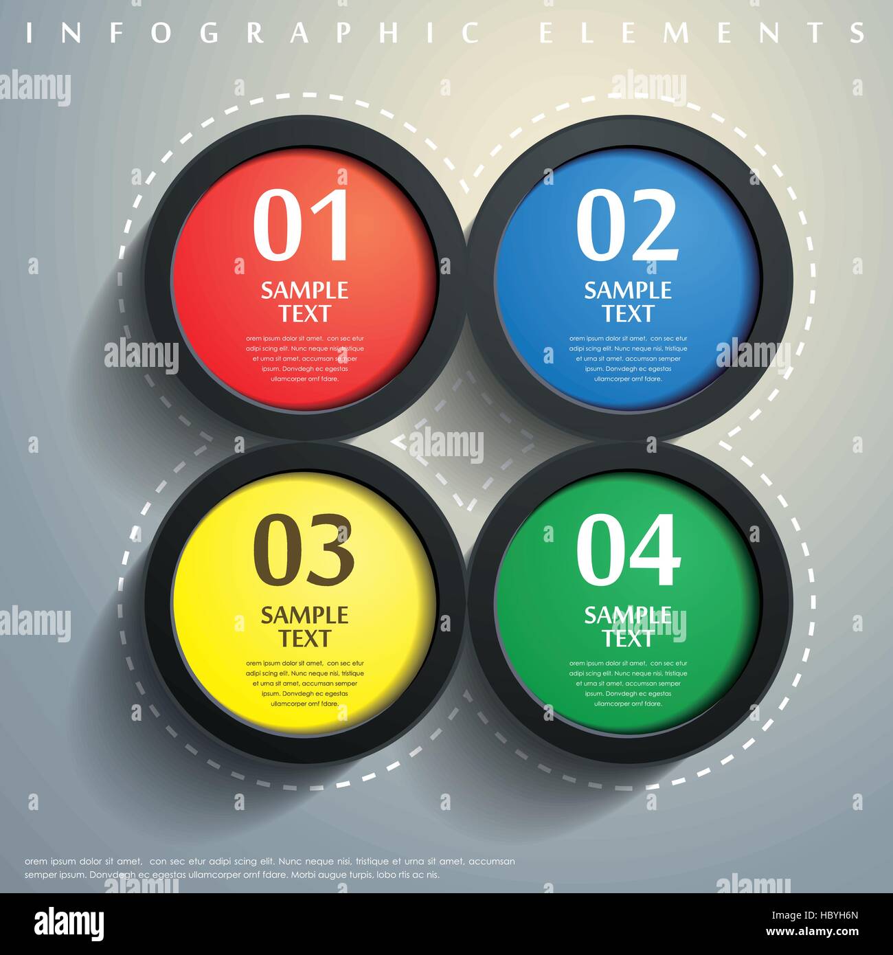 realistic vector abstract 3d circle infographic elements Stock Vector Image & Art - Alamy