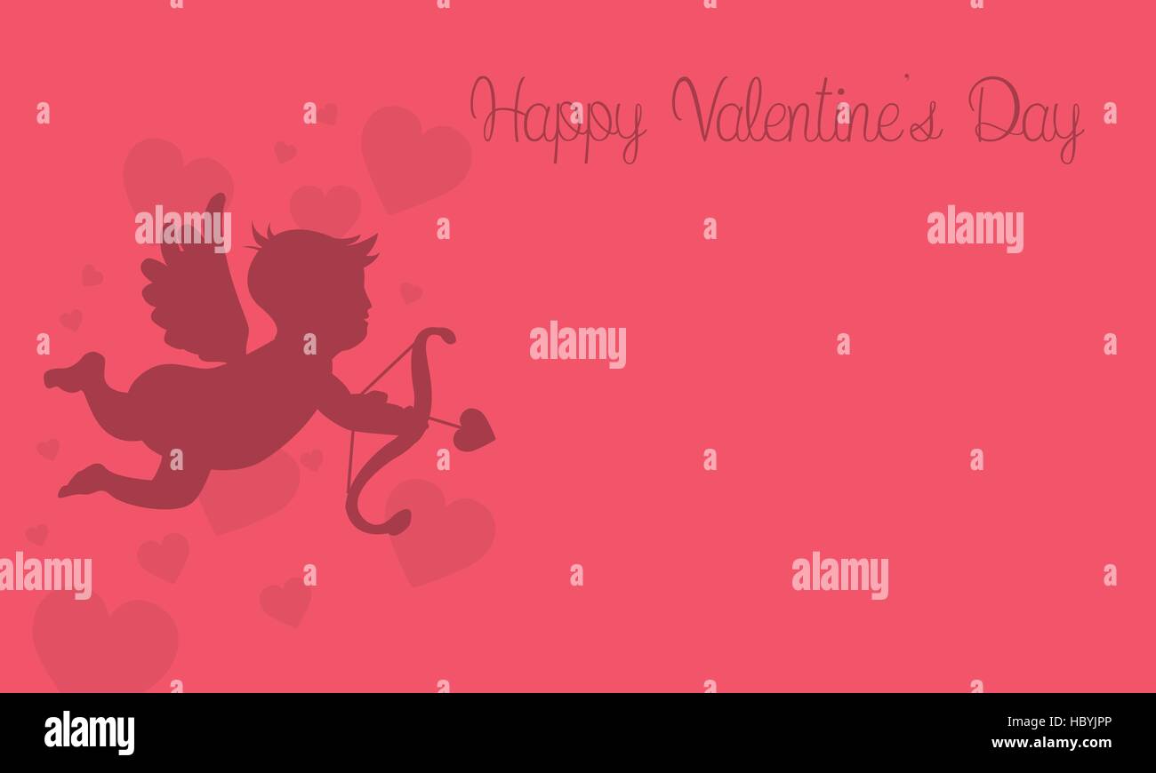 Vector illustration valentine with cupid backgrounds Stock Vector Image ...