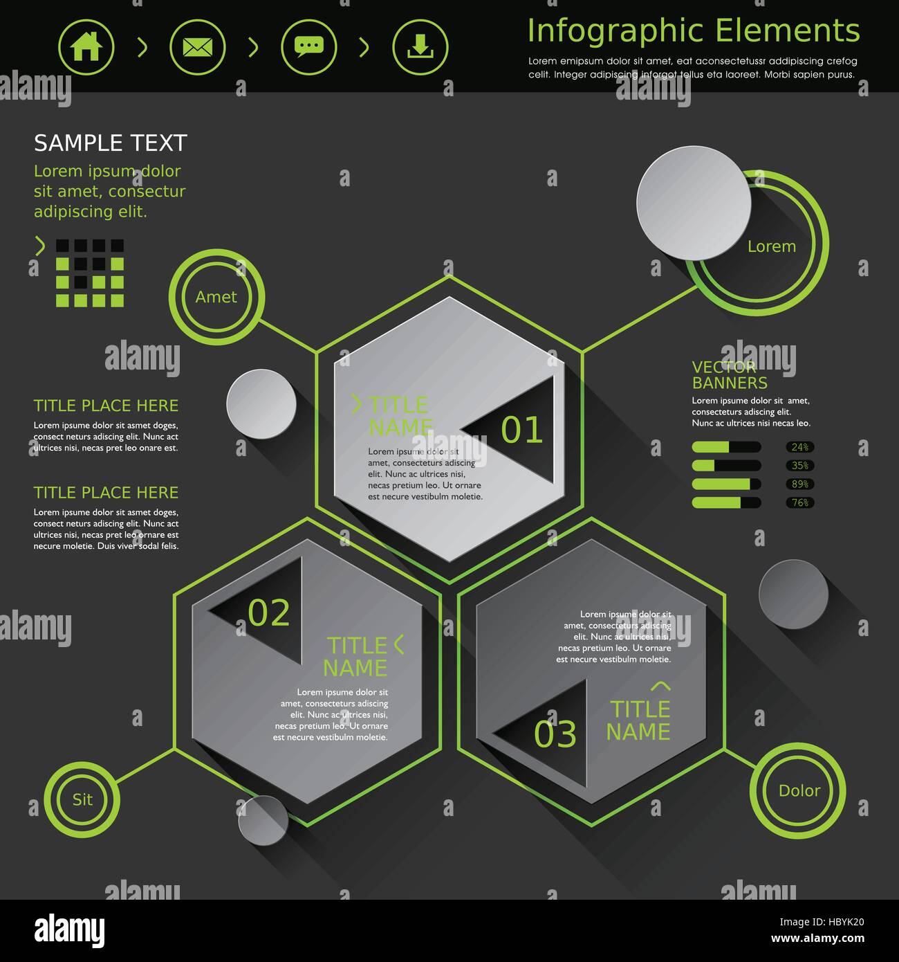 Infographic hexagonal hi-res stock photography and images - Alamy