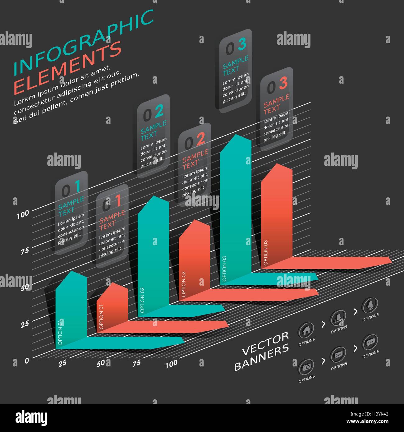 modern vector abstract bar chart infographic elements Stock Vector ...