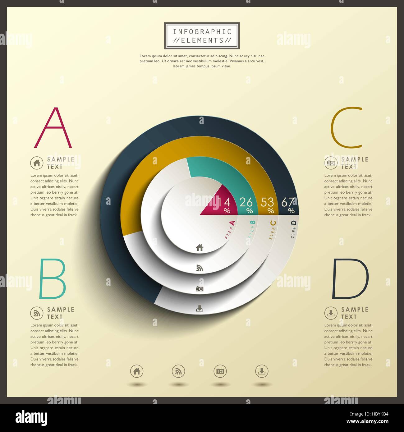 vector abstract 3d pie chart infographic elements Stock Vector Image ...