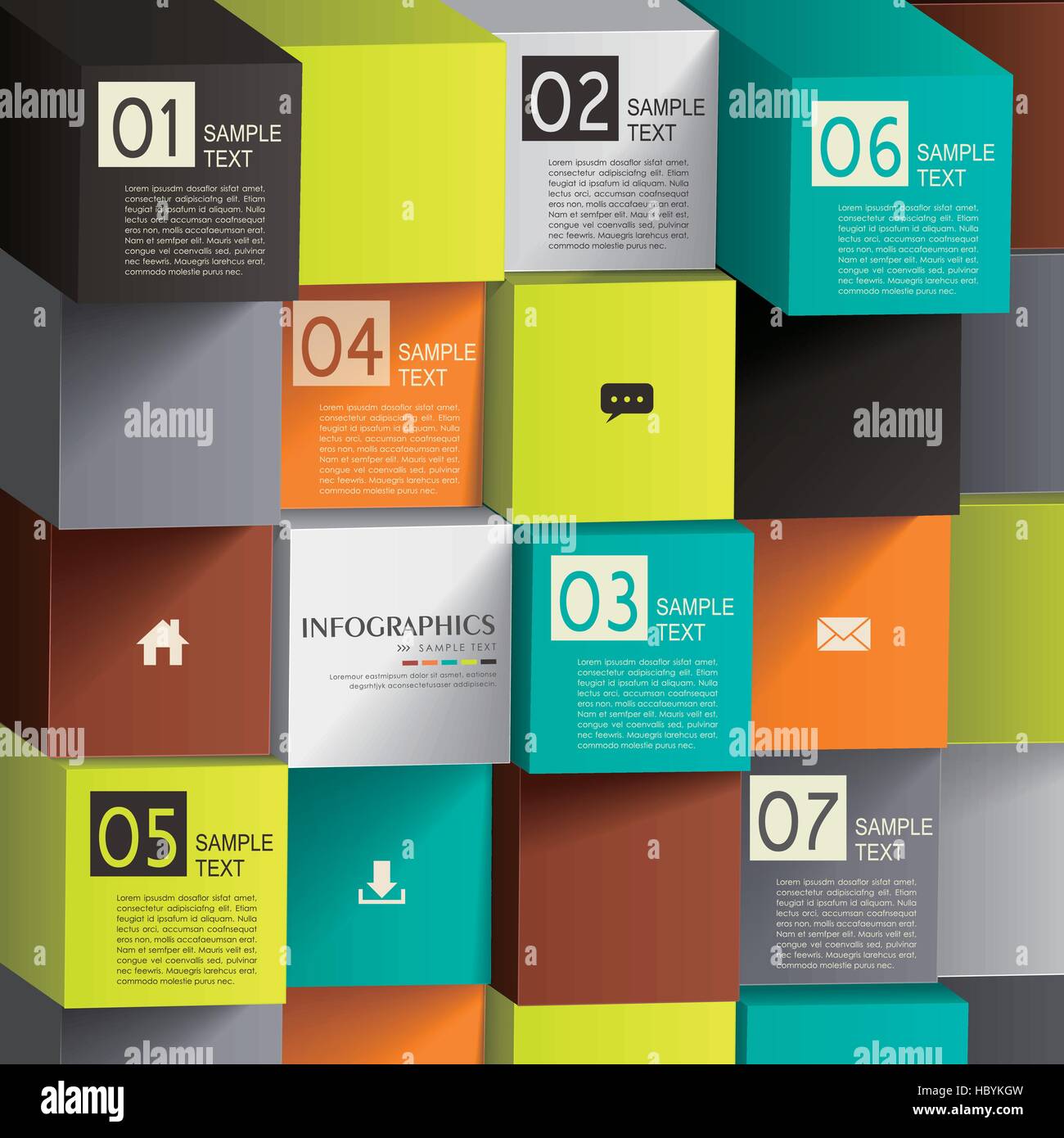 modern vector abstract 3d cube infographic elements Stock Vector Image ...