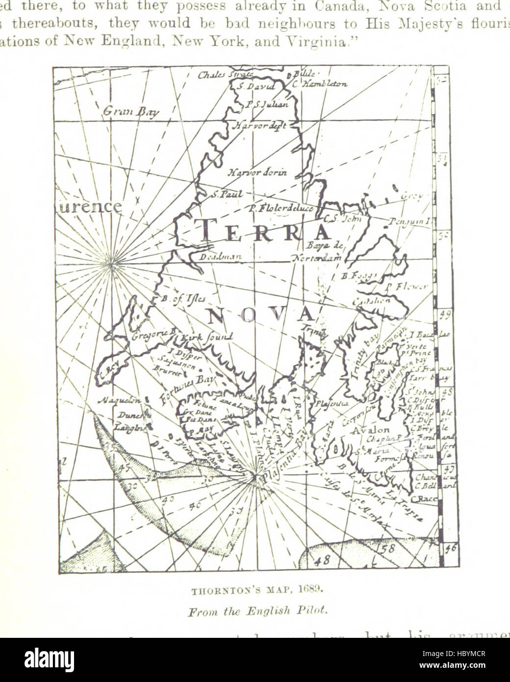 This page from 'A History of Newfoundland' shows historical records ...