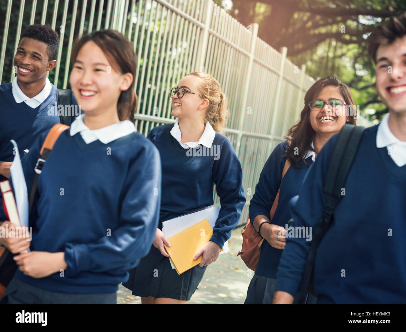 Student Study Uniform Book College Book Teen Concept Stock Photo - Alamy