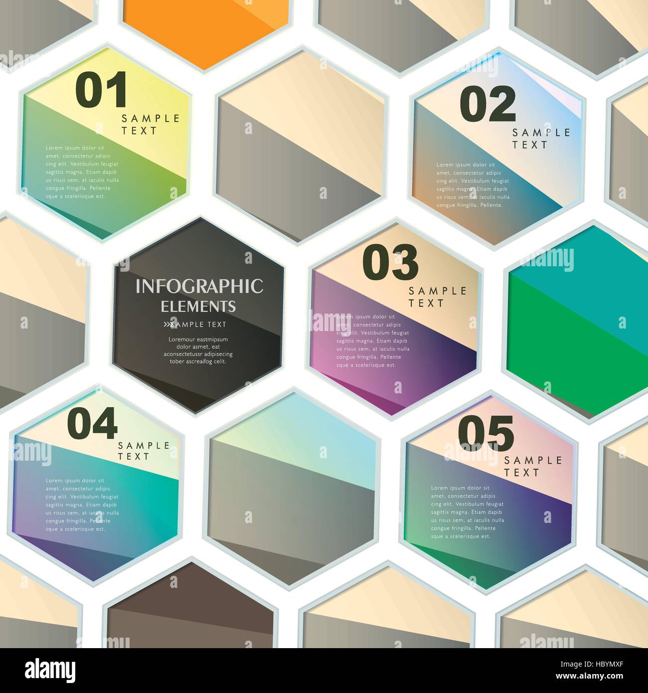 modern vector abstract hexagonal infographic elements Stock Vector ...