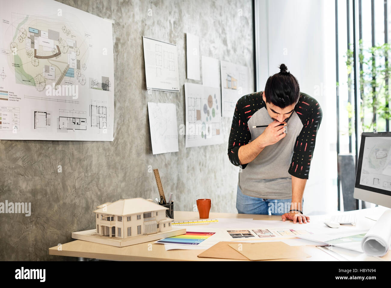 Design Studio Architect Creative Occupation Blueprint Concept Stock ...