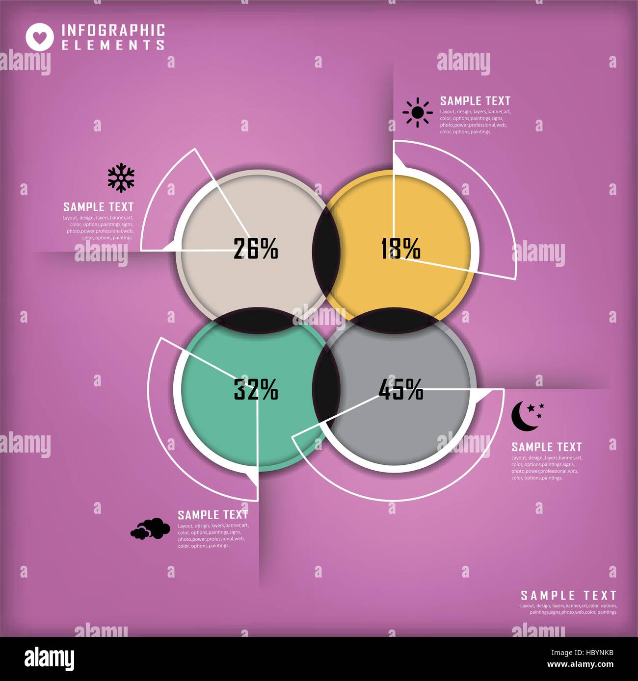 modern vector abstract pie chart infographic elements Stock Vector Image & Art - Alamy