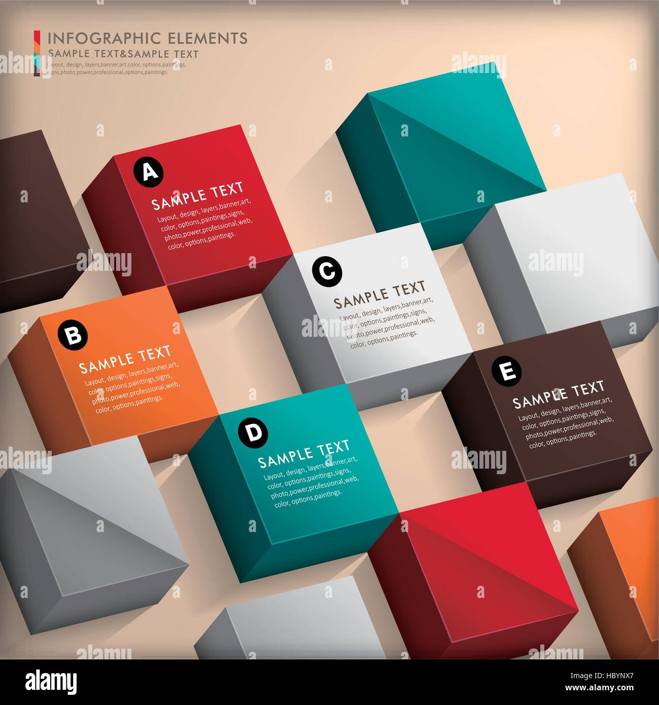 modern vector abstract 3d cube infographic elements Stock Vector Image & Art - Alamy