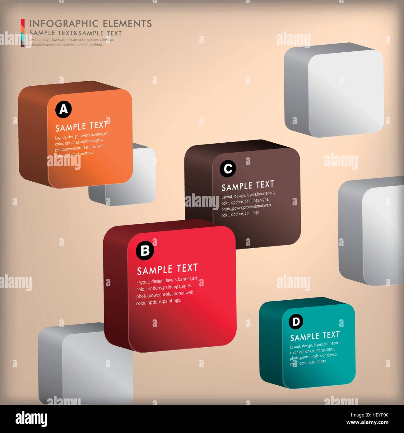 modern vector abstract 3d cube infographic elements Stock Vector Image & Art - Alamy