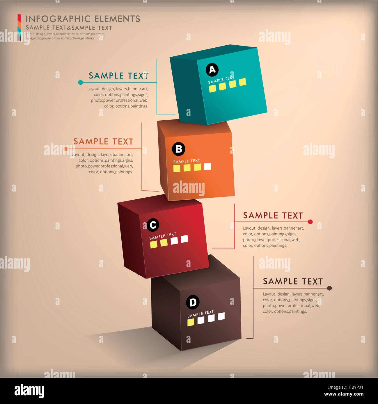 Modern Vector Abstract 3d Cube Infographic Elements Stock Vector Image