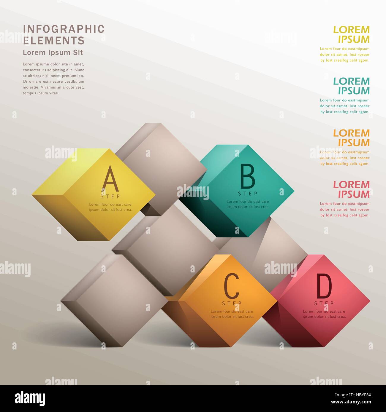vector abstract 3d cube infographic elements Stock Vector Image & Art ...