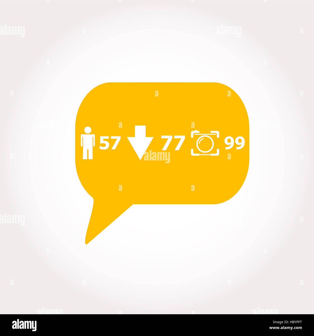 Like Counter Notification Icon, modern flat button, comment icons Stock ...
