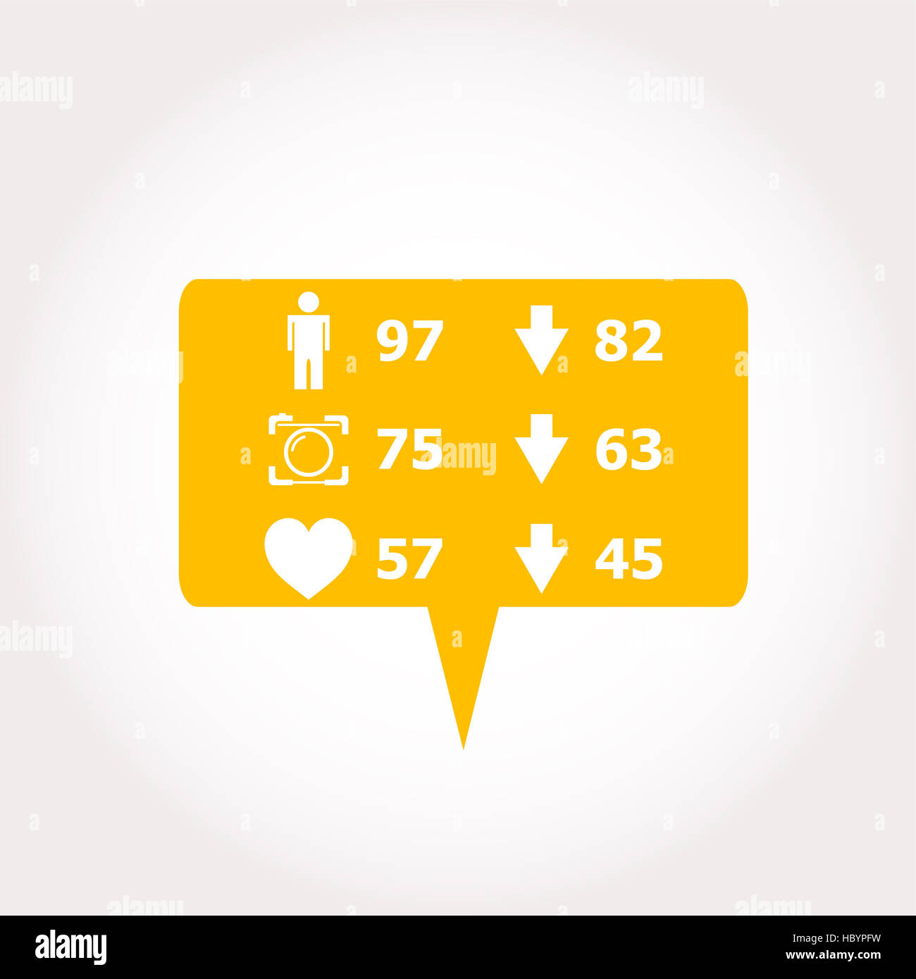Like Counter Notification Icon, modern flat button, comment icons Stock ...