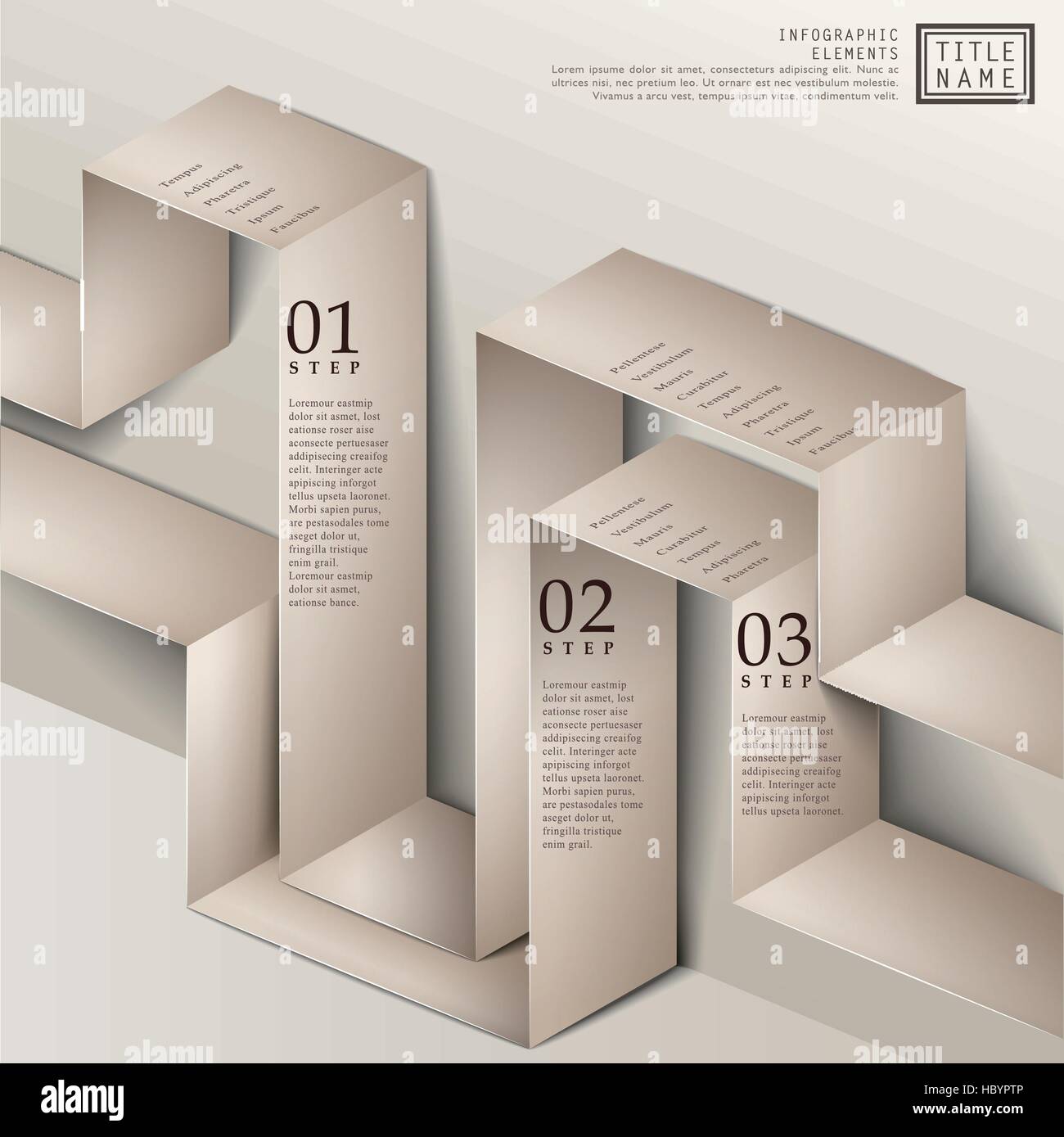 vector abstract 3d origami paper infographic elements Stock Vector ...