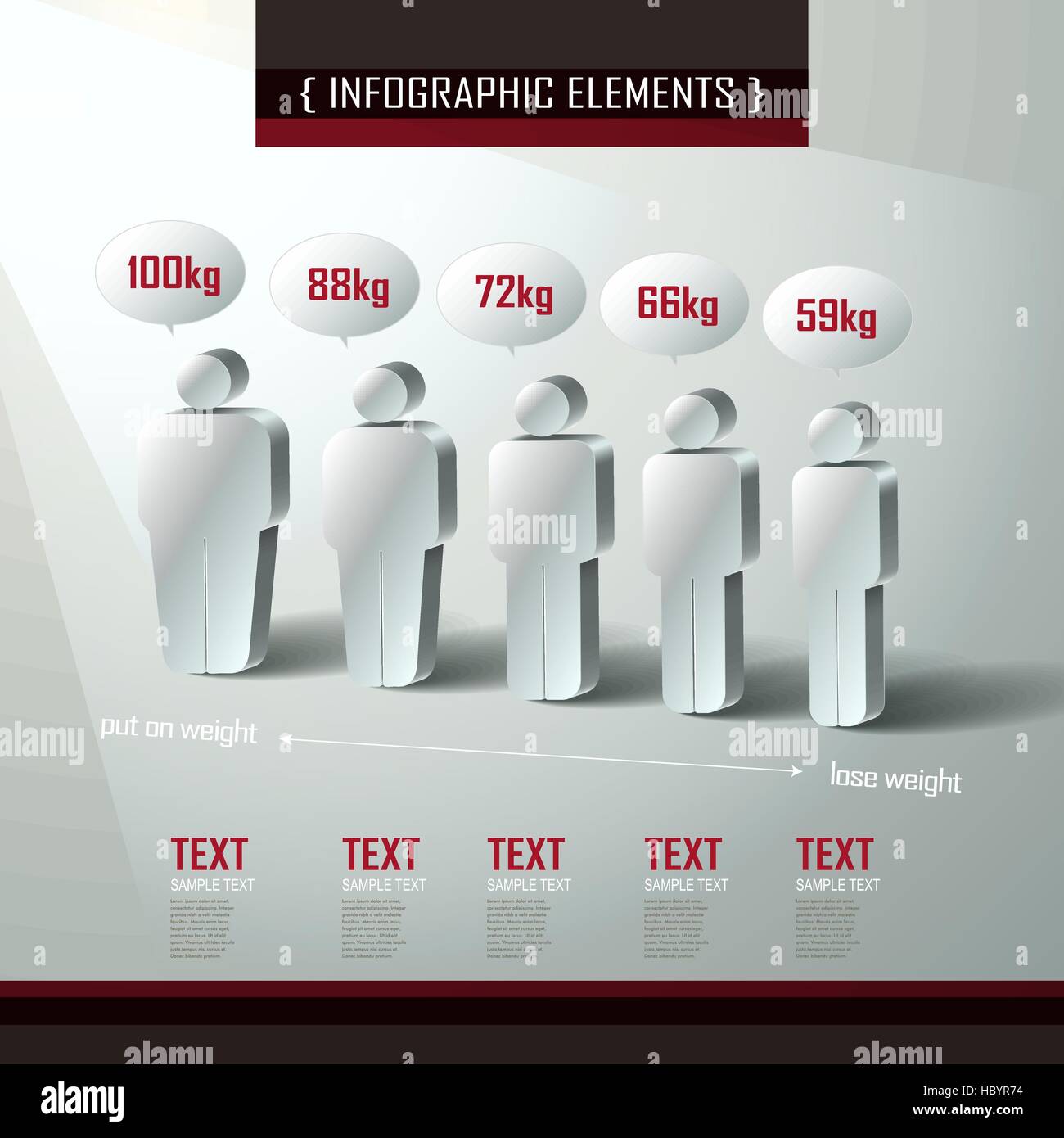 modern vector 3d man symbol abstract infographic elements design Stock ...