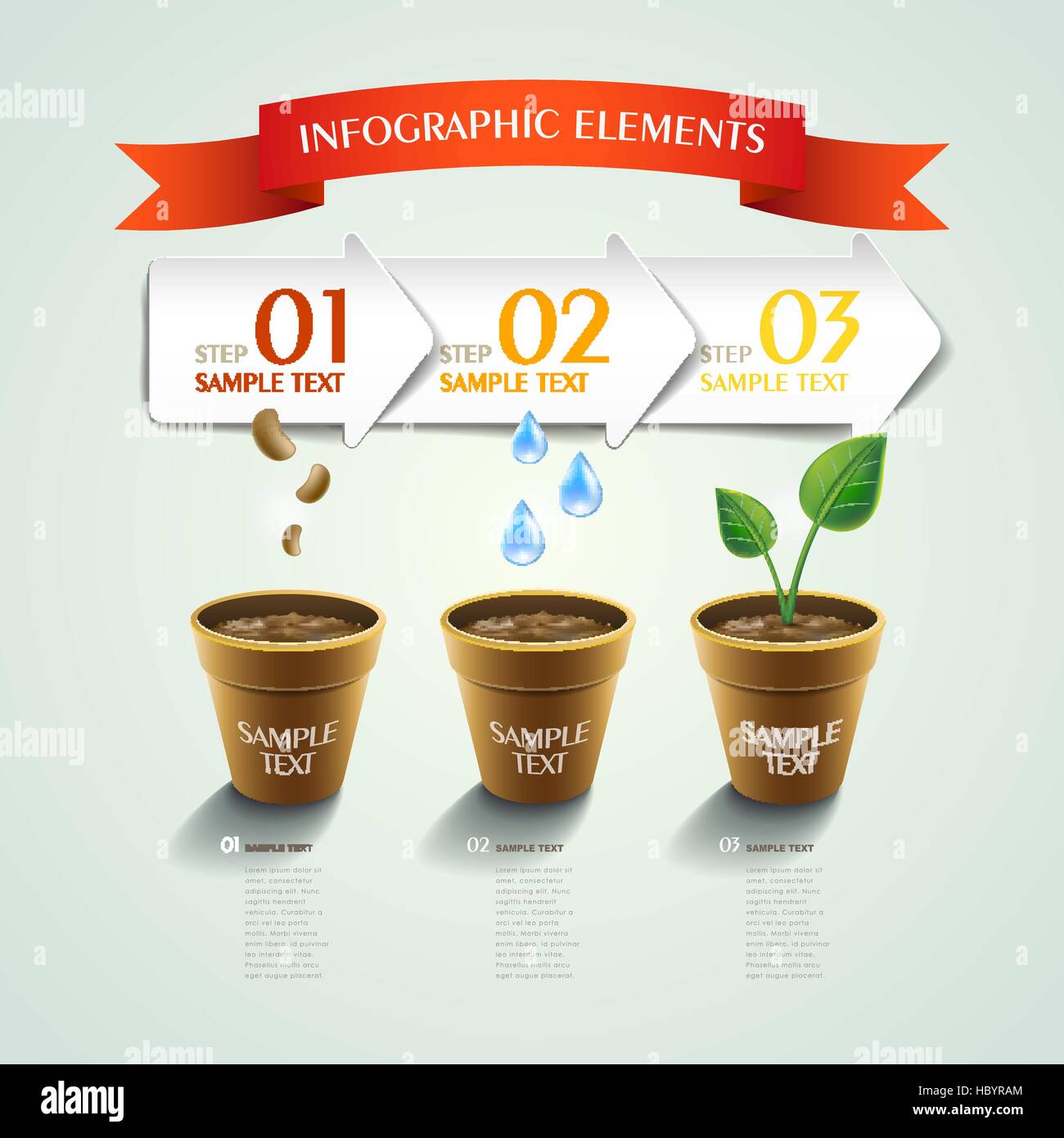 modern vector plant abstract infographic elements design Stock Vector ...