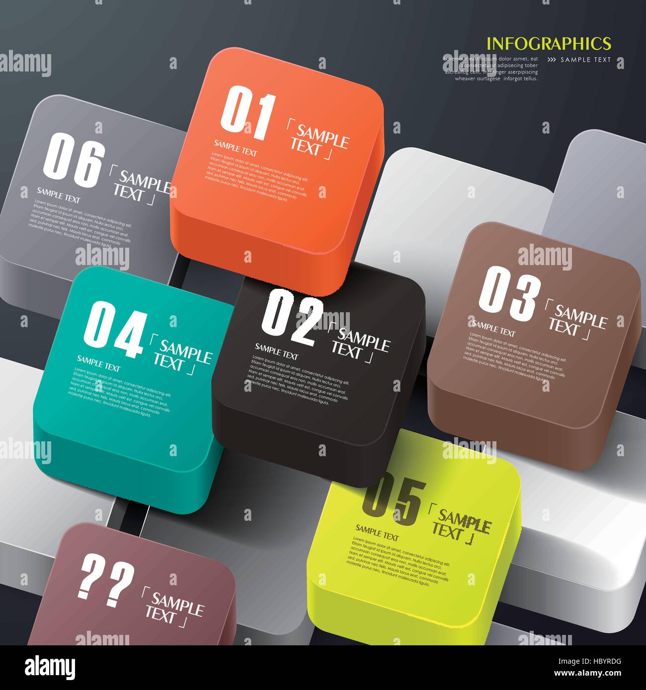 vector abstract 3d cube infographic elements Stock Vector Image & Art ...