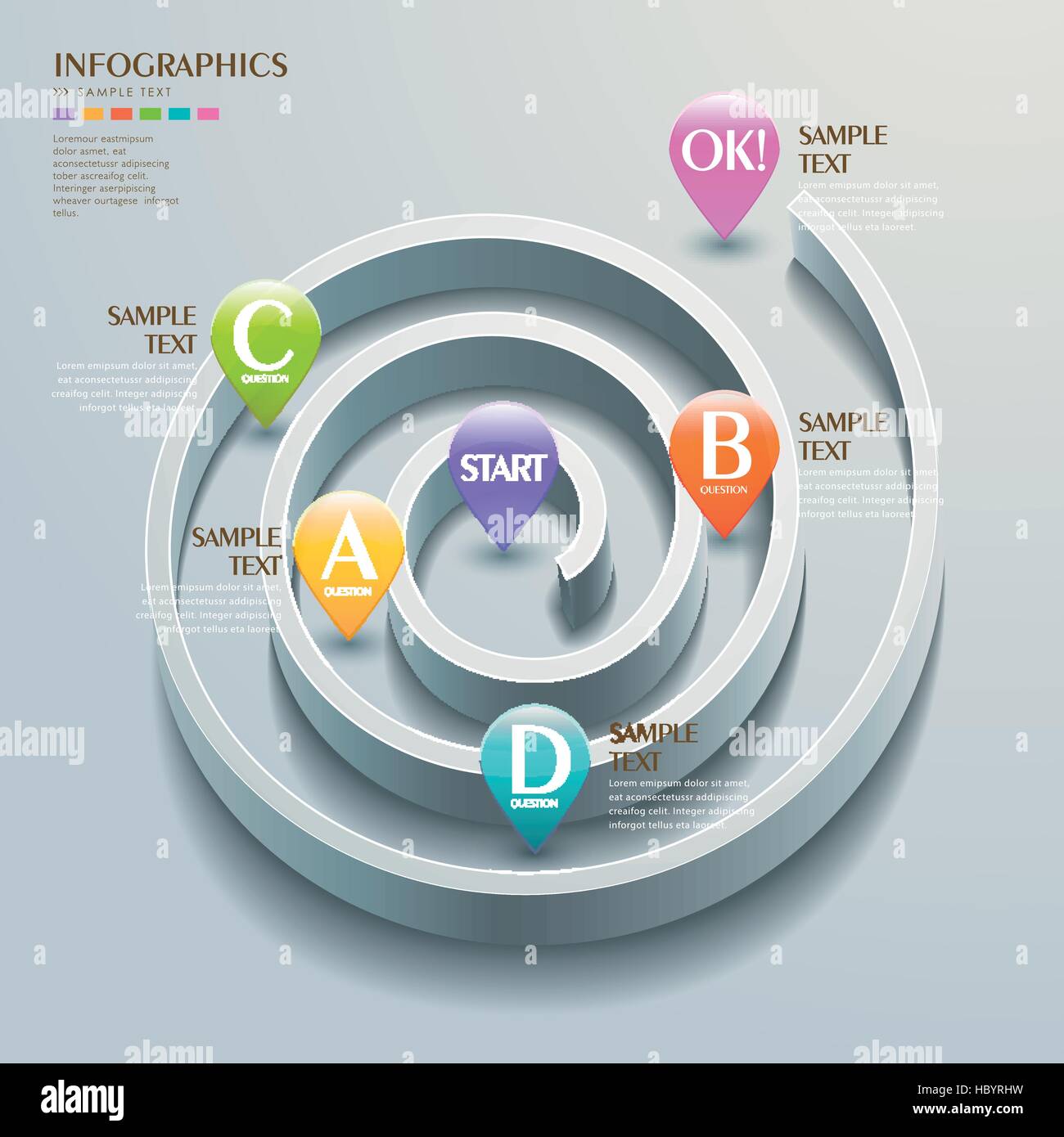 vector abstract 3d road infographic elements Stock Vector Image & Art ...