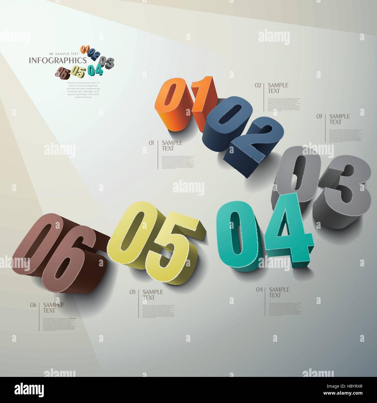 vector abstract 3d number infographic elements Stock Vector Image & Art ...