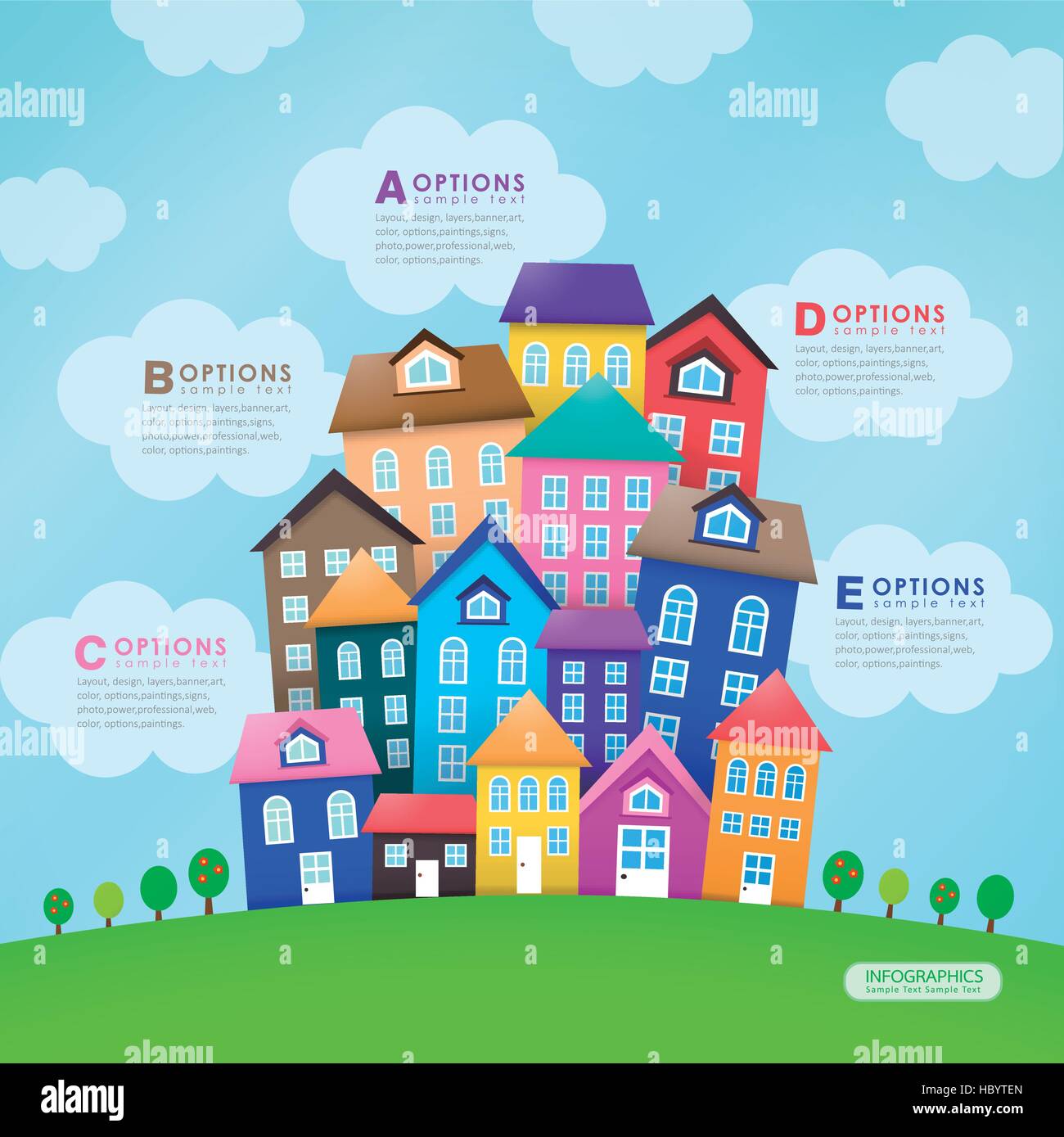 modern house vector abstract infographic elements design Stock Vector ...