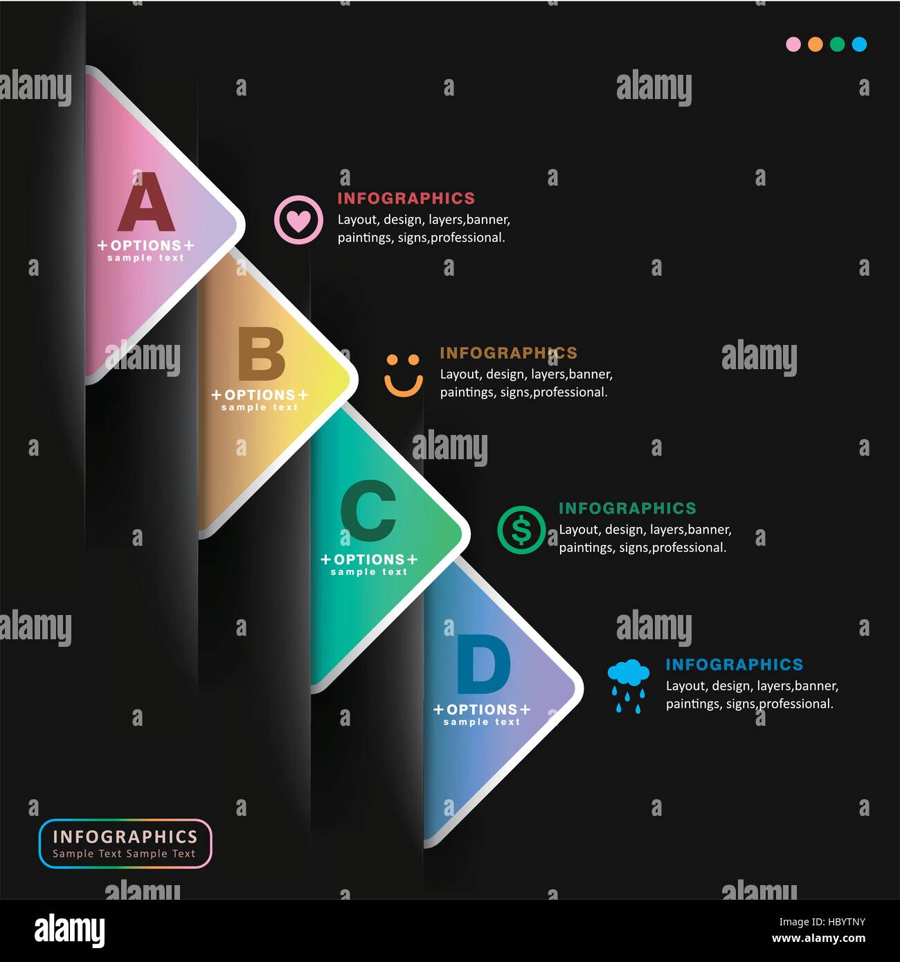 vector abstract 3d paper infographic elements Stock Vector Image & Art ...