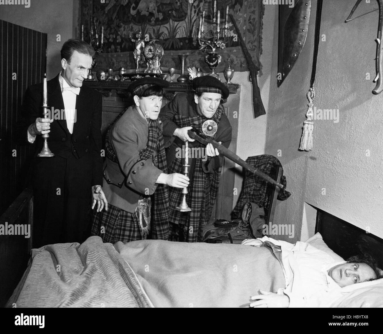THE HOT SCOTS, from left: Theodore Lorch, Moe Howard, Shemp Howard ...