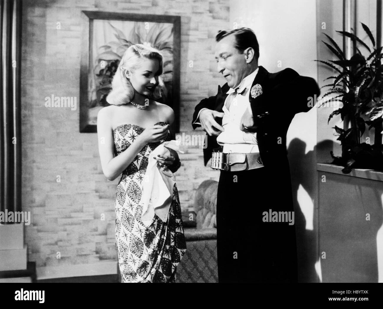 HOT SHOTS, from left, Joi Lansing, Huntz Hall, 1956 Stock Photo - Alamy
