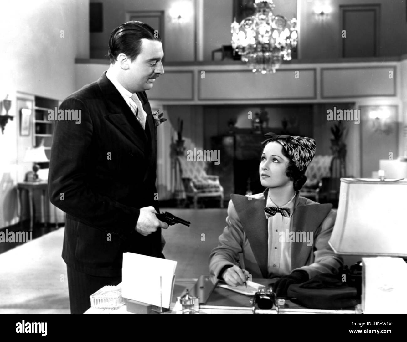HOLLYWOOD STADIUM MYSTERY, Jimmy Wallington, Evelyn Venable, 1938 Stock ...